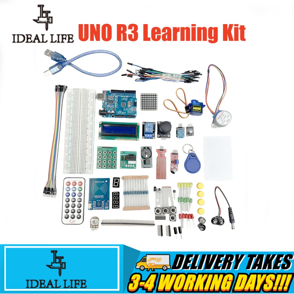 IDEAL LIFE Upgraded Starter Kit for Uno R3 DIP with PDF Manual Lessons Compatible | Shopee ...