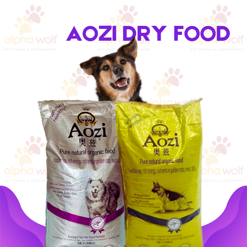 20kg Aozi Organic Puppy and Adult Beef Dog Food Dry 20kg | Shopee ...