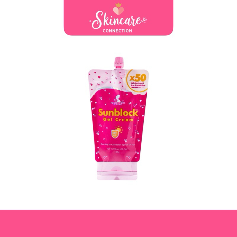 Perfect Skin Sunblock Gel-Cream SPF 45 x50 Whitening & Sun Protection ...