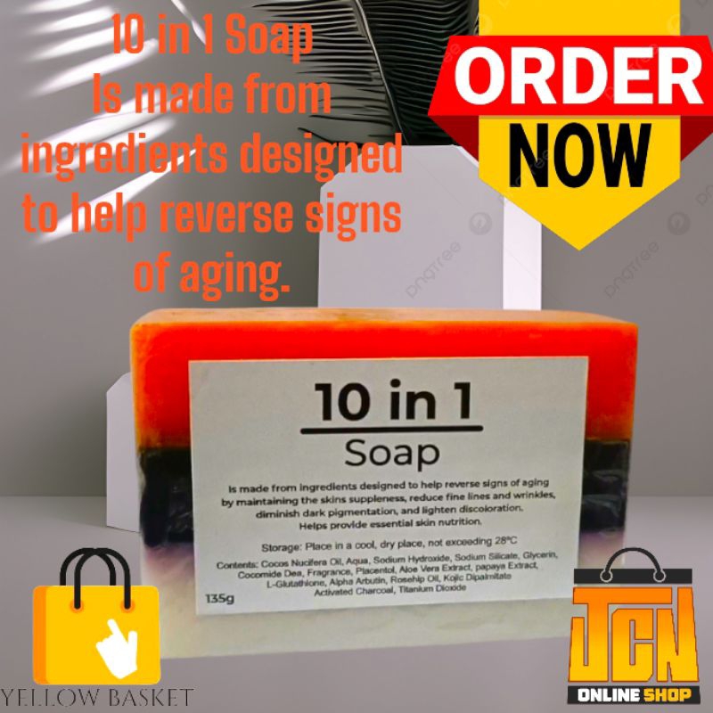 10 in 1 Soap with Glutathione and Papaya Extract reduce fine lines and ...