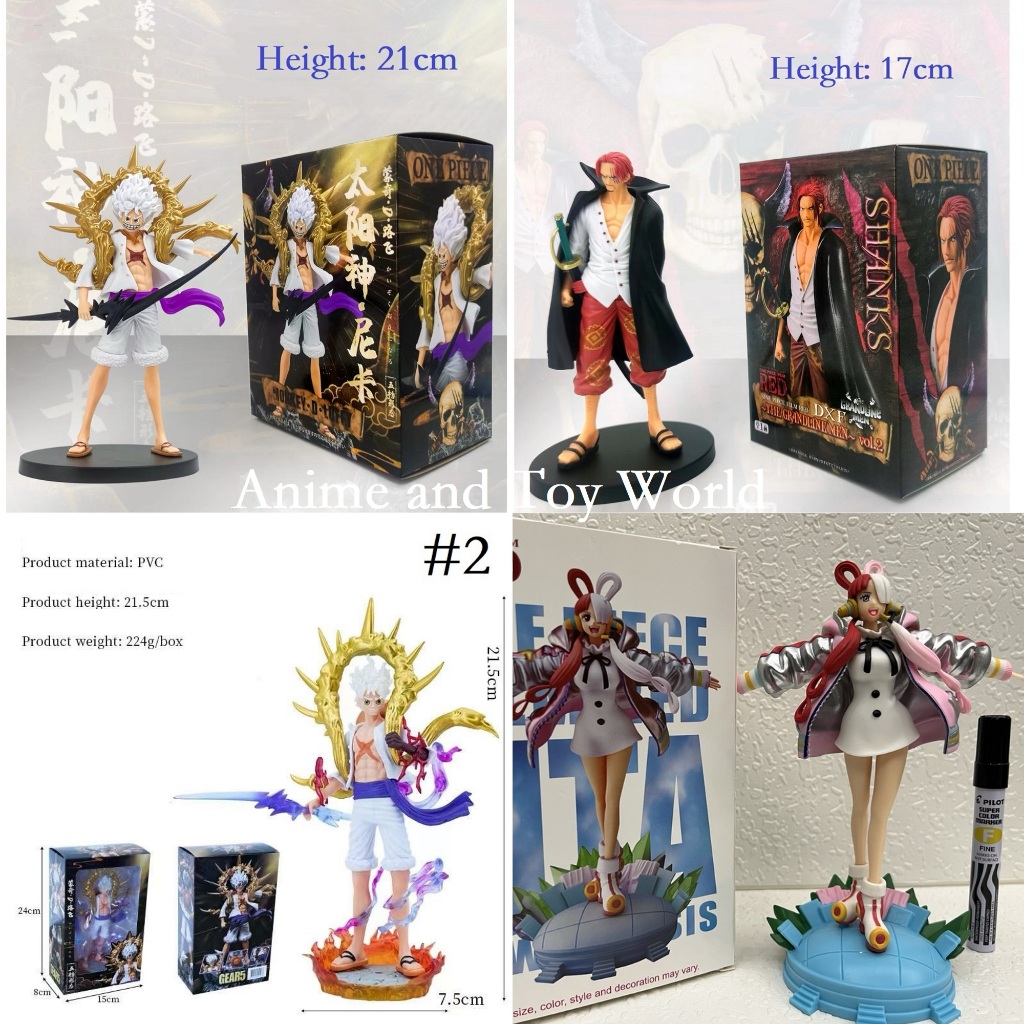 One Piece Luffy Gear 5 Sun God Nika Luffy Shanks DXF Uta K.O Anime ...