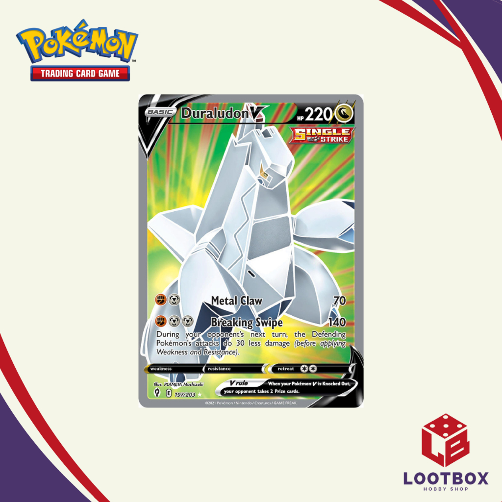 Pokemon Card Game: Duraludon V (Ultra Rare) - Evolving Skies | Shopee ...