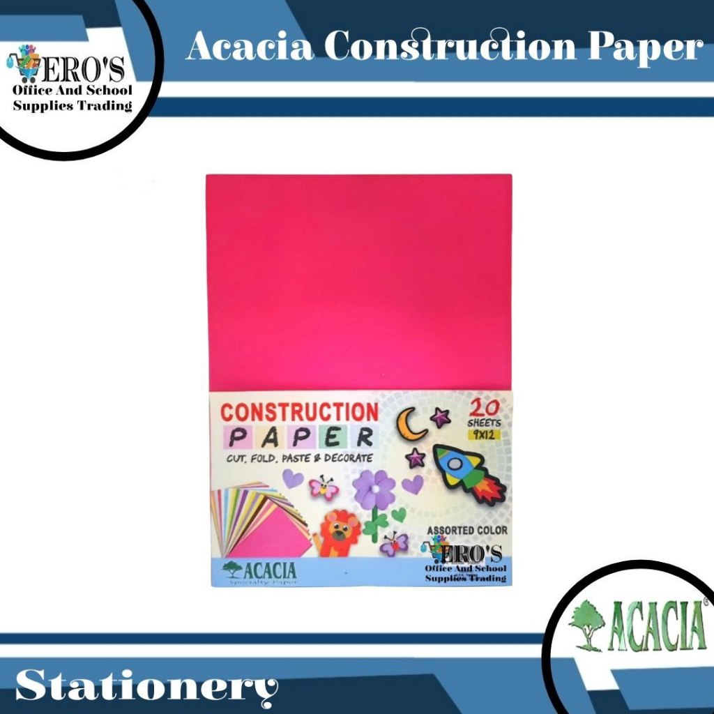 Acacia Construction Paper (20's/pack) | Shopee Philippines