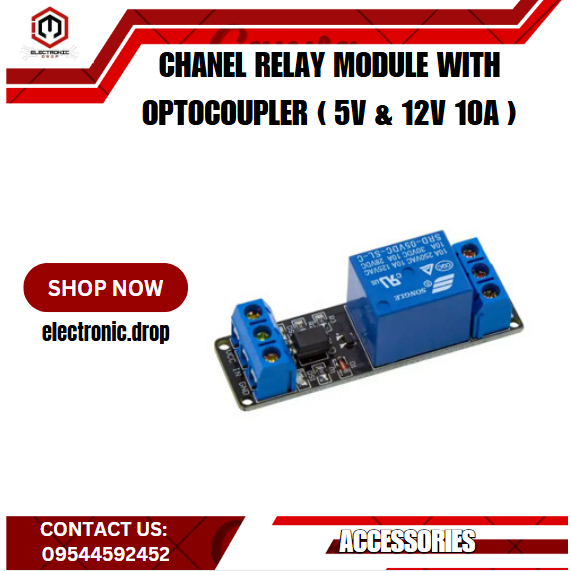 1-Channel Relay Module with Optocoupler 5V 12V 10A | Shopee Philippines