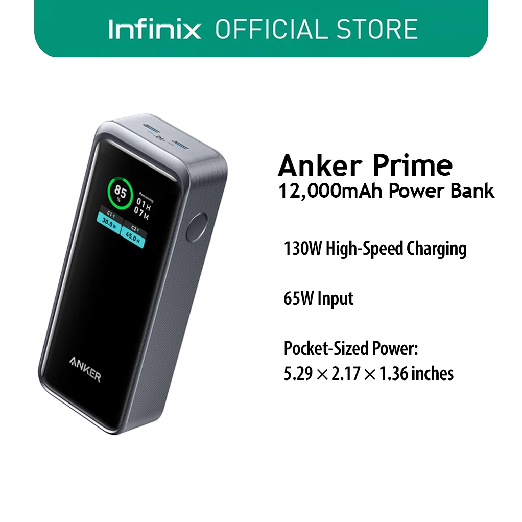 Infinix Anker Prime Powerbank 12000 mAh | Shopee Philippines