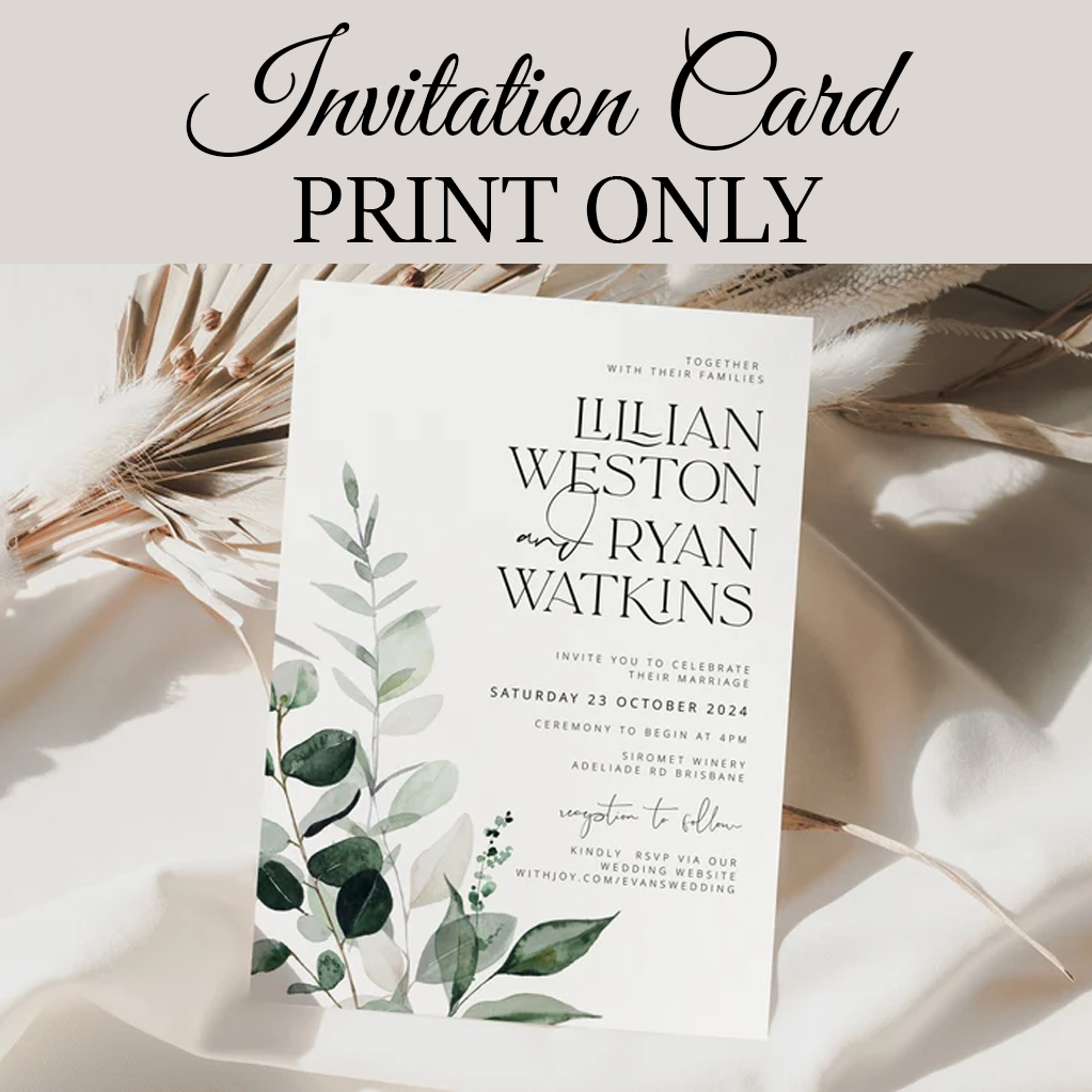 4R (4x6) 5R (5x7in) INVITATION CARD PRINT ONLY for Wedding Baptismal ...