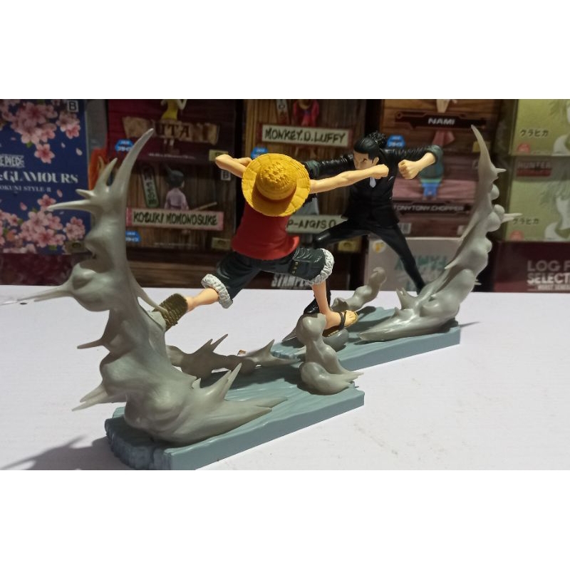 One Piece Banpresto Senkouzekkei Luffy and Lucci set (Authentic ...