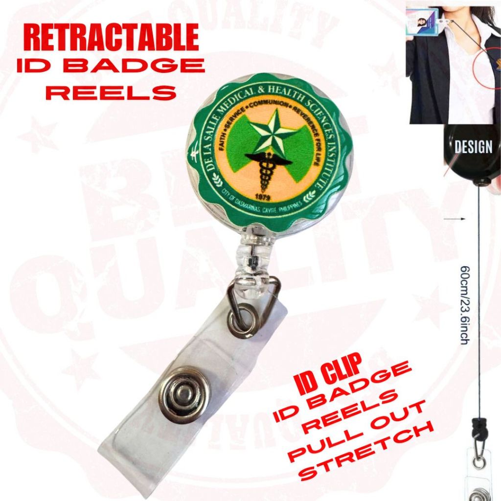 DLSU Id Clip for De La Salle Medical Retractable id Badge reels Lanyard ...