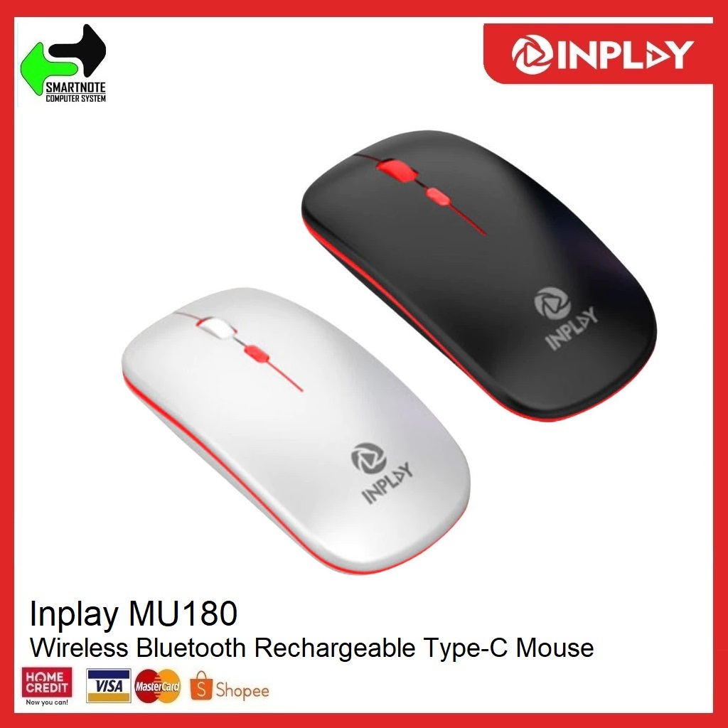 Inplay MU180 2.4GHz Wireless + Bluetooth Rechargeable Mouse | Shopee ...