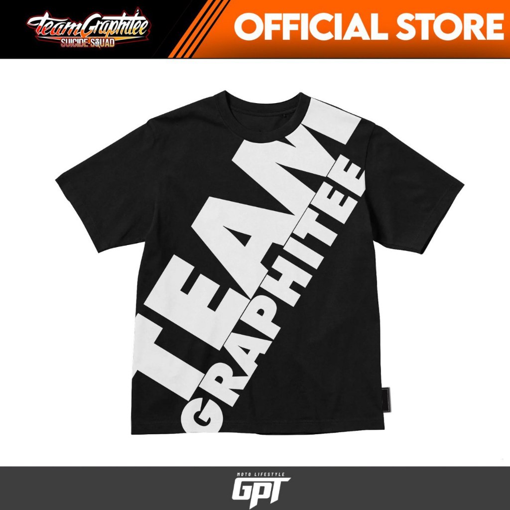 GPT MERCH TEAM GRAPHITEE BIG LOGO BOX TEE BLACK WHITE | Shopee Philippines