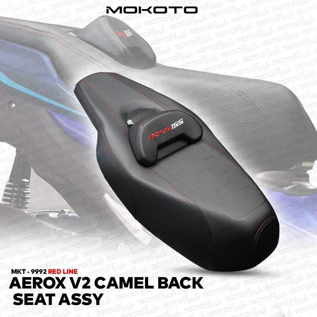 YAMAHA AEROX V2 CAMEL BACK SEAT ASSEMBLY WITH EMBROID LOGOA AND CARBON ...