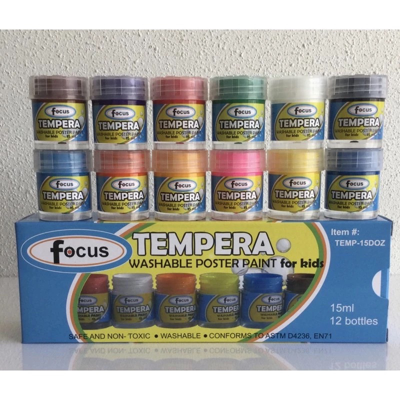 Tempera paint/poster paint 1set 12pcs 15ml | Shopee Philippines