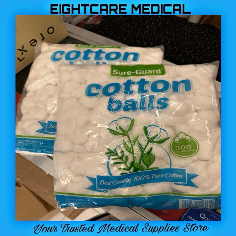 Cotton Balls 300balls/pieces Sureguard Brand | Shopee Philippines