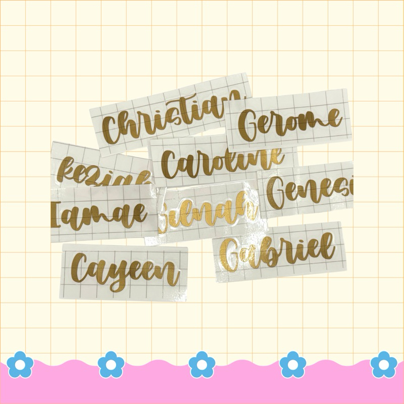 HS personalized vinyl name label stick | Shopee Philippines