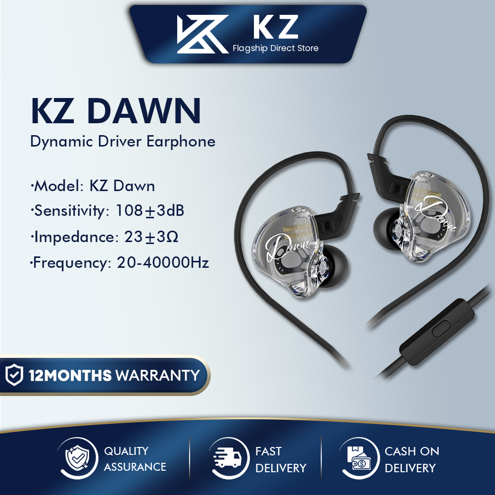 KZ Dawn Dynamic Drivers Earphone 10mm Super-linear Dynamic Driver Unit ...