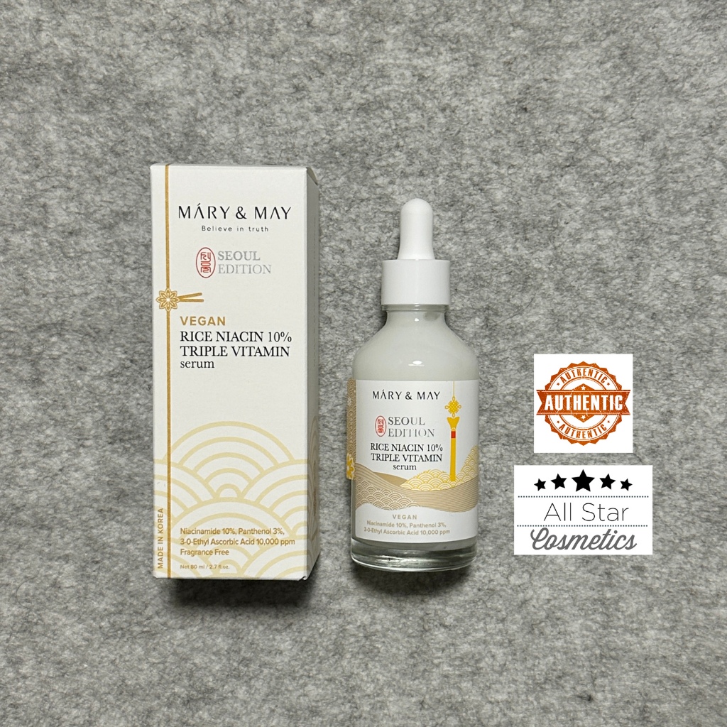Mary&May Rice niacin 10% Triple Vitamin Serum (Seoul Edition) 80ml | Shopee Philippines