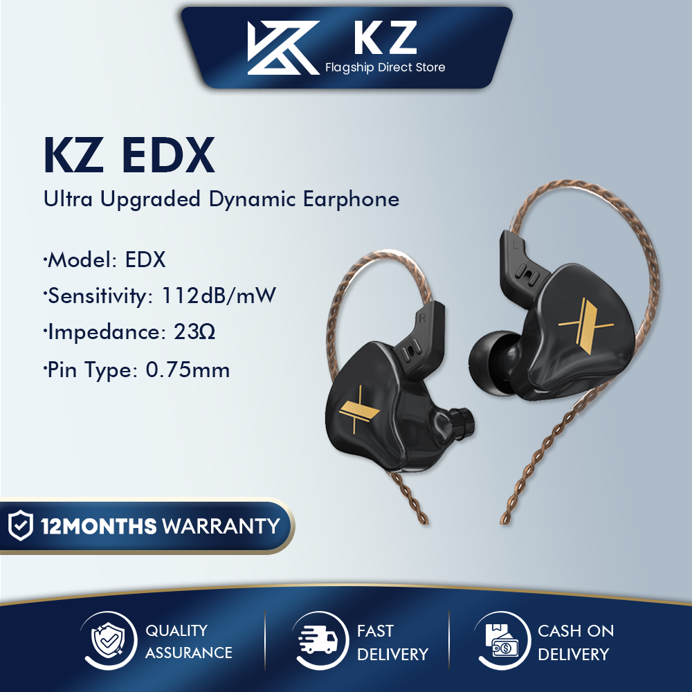 KZ EDX HiFi 1DD In Ear Earbuds Sport Noise Cancelling Gaming Earphone ...