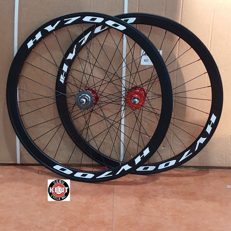 HV700 40mm Fixed Gear 700c sealed bearing Stainless Spoke wheel rim set ...