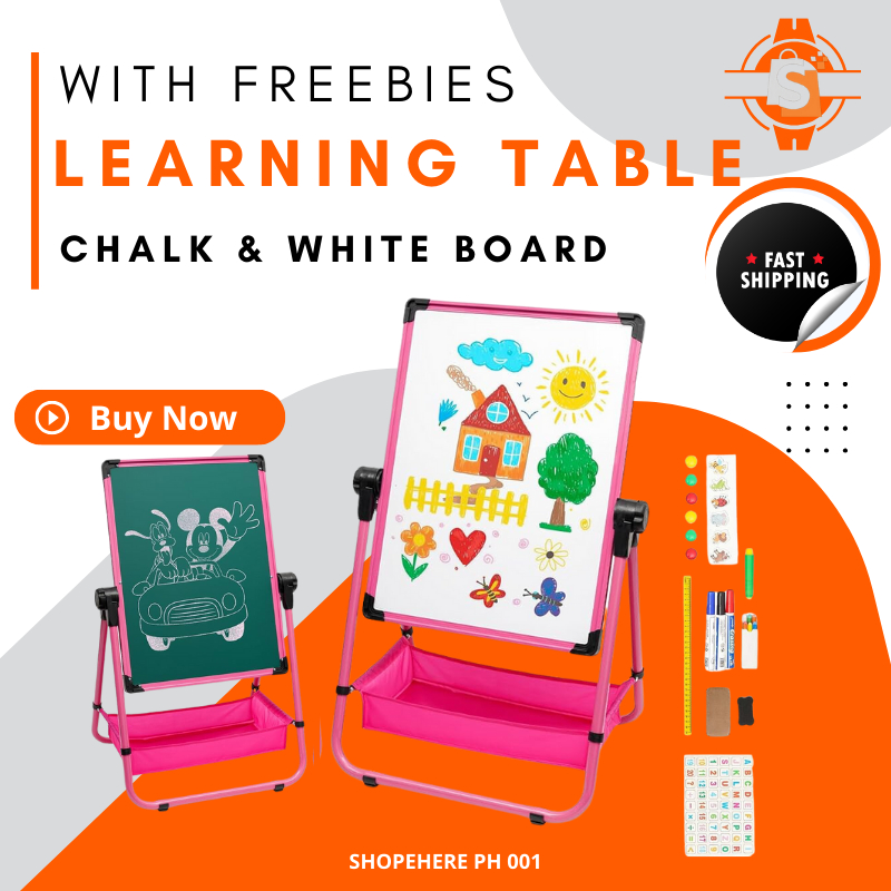 Multipurpose Foldable Table Whiteboard/Blackboard Easel With Colorful ...