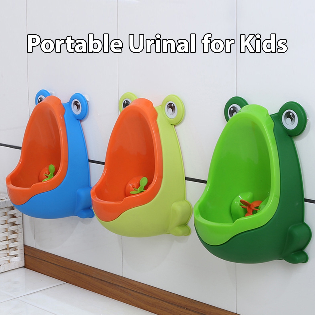 Baby Boy Pee Trainer Cute Frog Shape Hanging Portable Bucket Easy Store ...