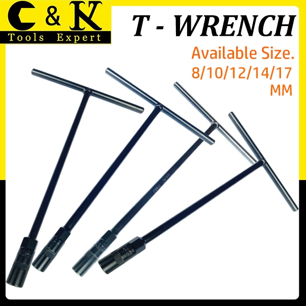 C&K T-type Wrench Cr-V 8mm/10mm/12mm/14mm/17mm T-wrench Chrome Vanadium Socket Spanner Auto ...