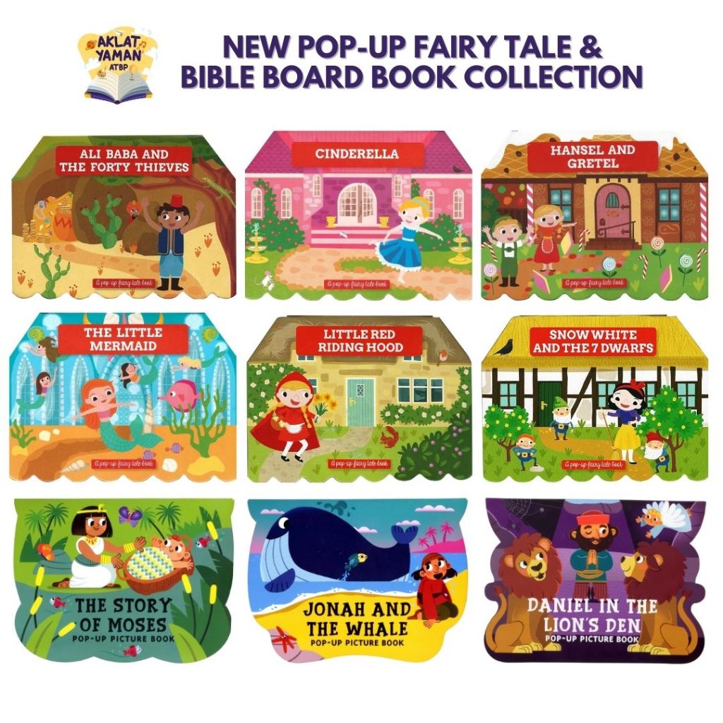 NEW POP-UP FAIRY TALE & BIBLE BOARD BOOK COLLECTION: Daniel, Jonah ...