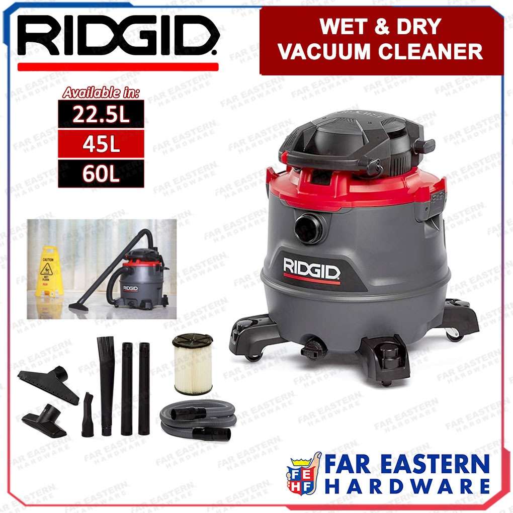 RIDGID Vacuum Cleaner Wet / Dry 22.5L | 45L | 60L | Shopee Philippines