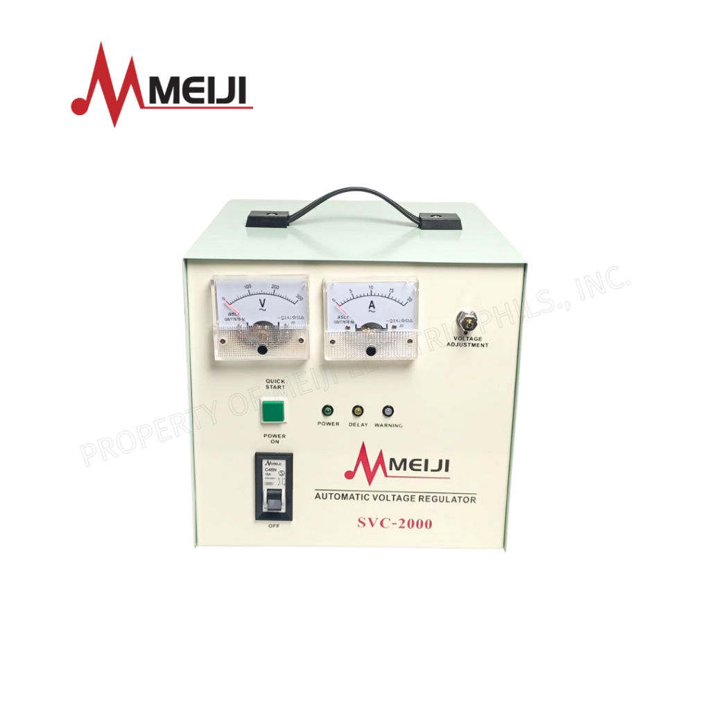 Meiji Automatic Voltage Regulator AVR 2000W Servo Motor Type Svc-2000 ...