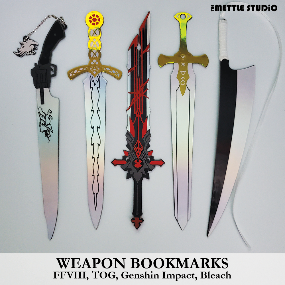 TMS Weapon Bookmarks – TOG; Star Wars; Naruto; God of War; FFVIII ...
