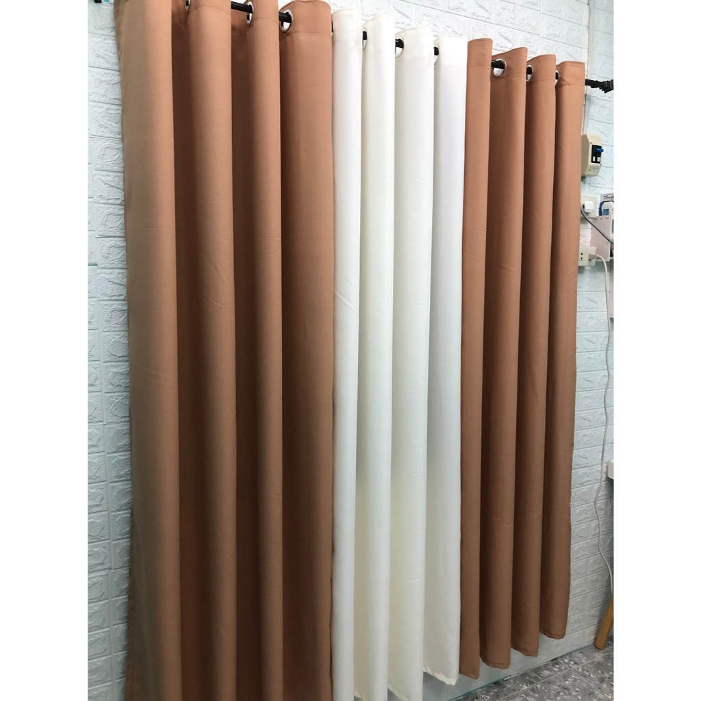 Mocha Mousse Curtain - Color of the Year 2025 - Plain Curtain with Ring ...