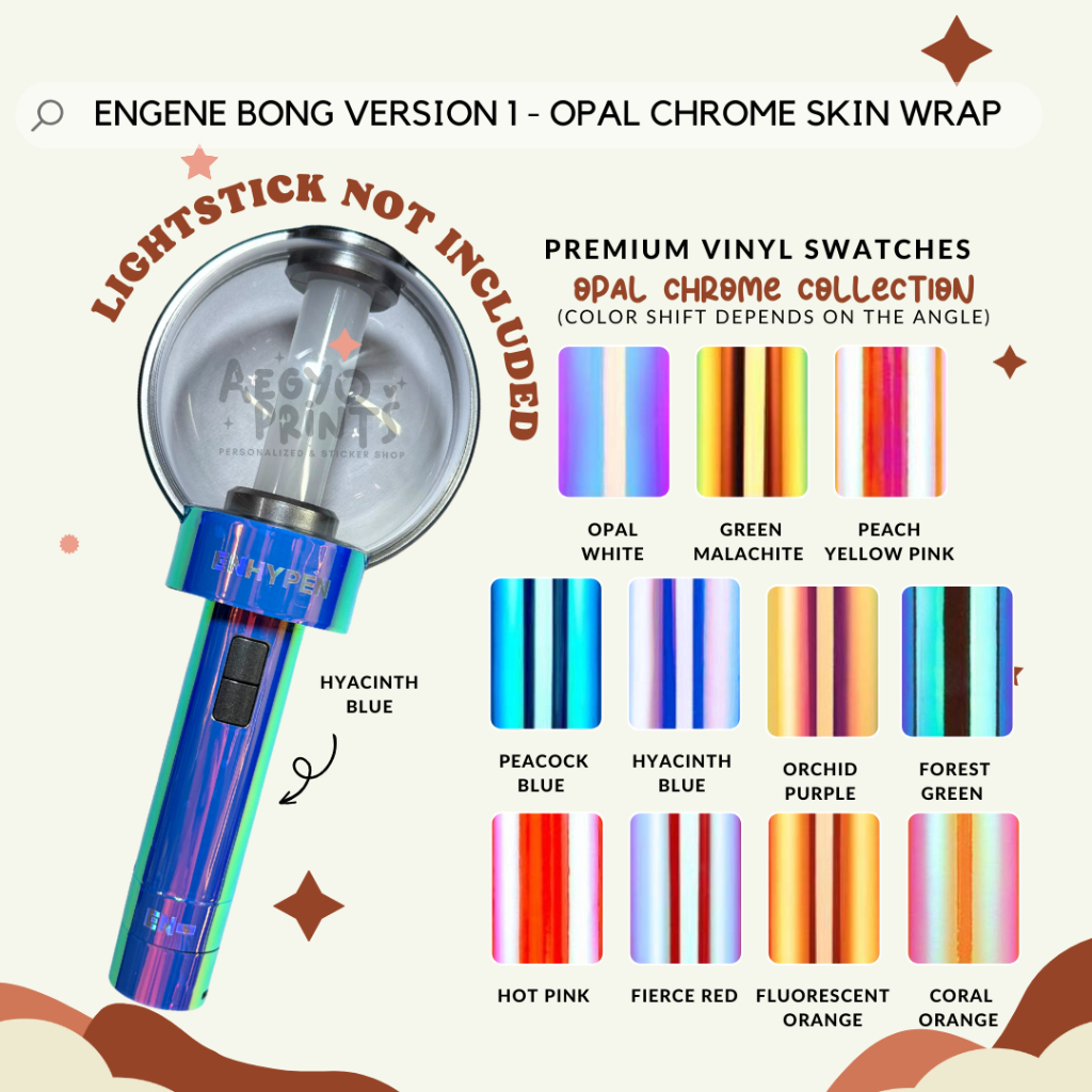 ENGENE BONG V1 - OPAL CHROME SKIN WRAP - Decal Sticker | AegyoPrints ...