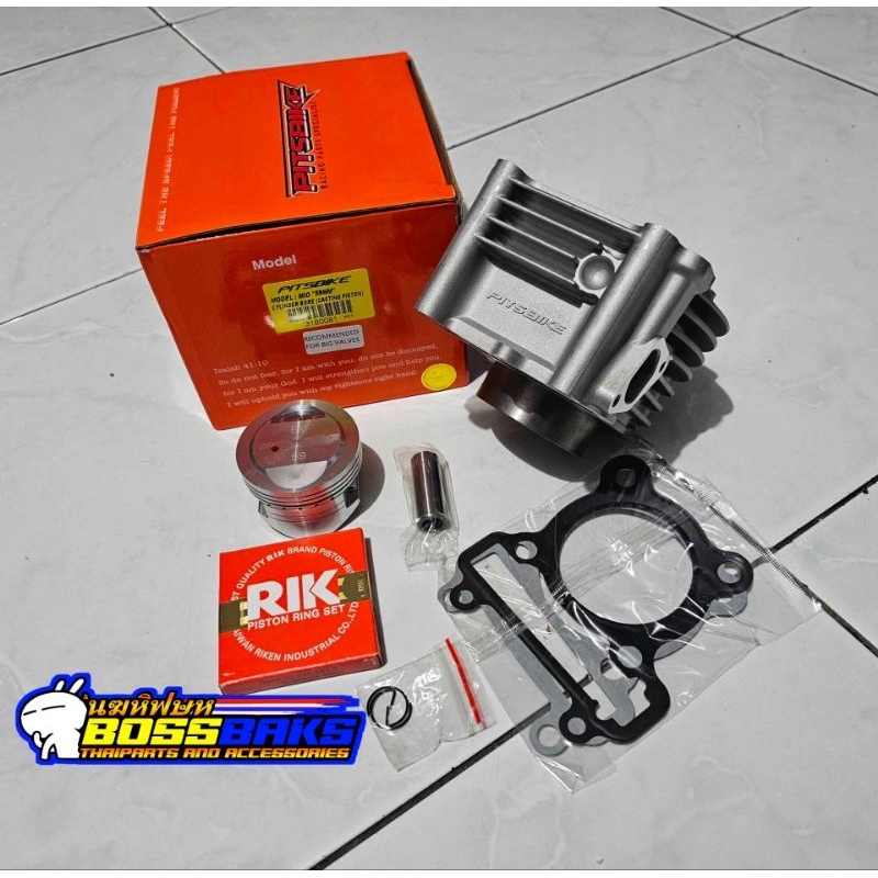 Pitsbike Cylinder Block Kit Set Mio 59mm Casting Piston Steelbore ...