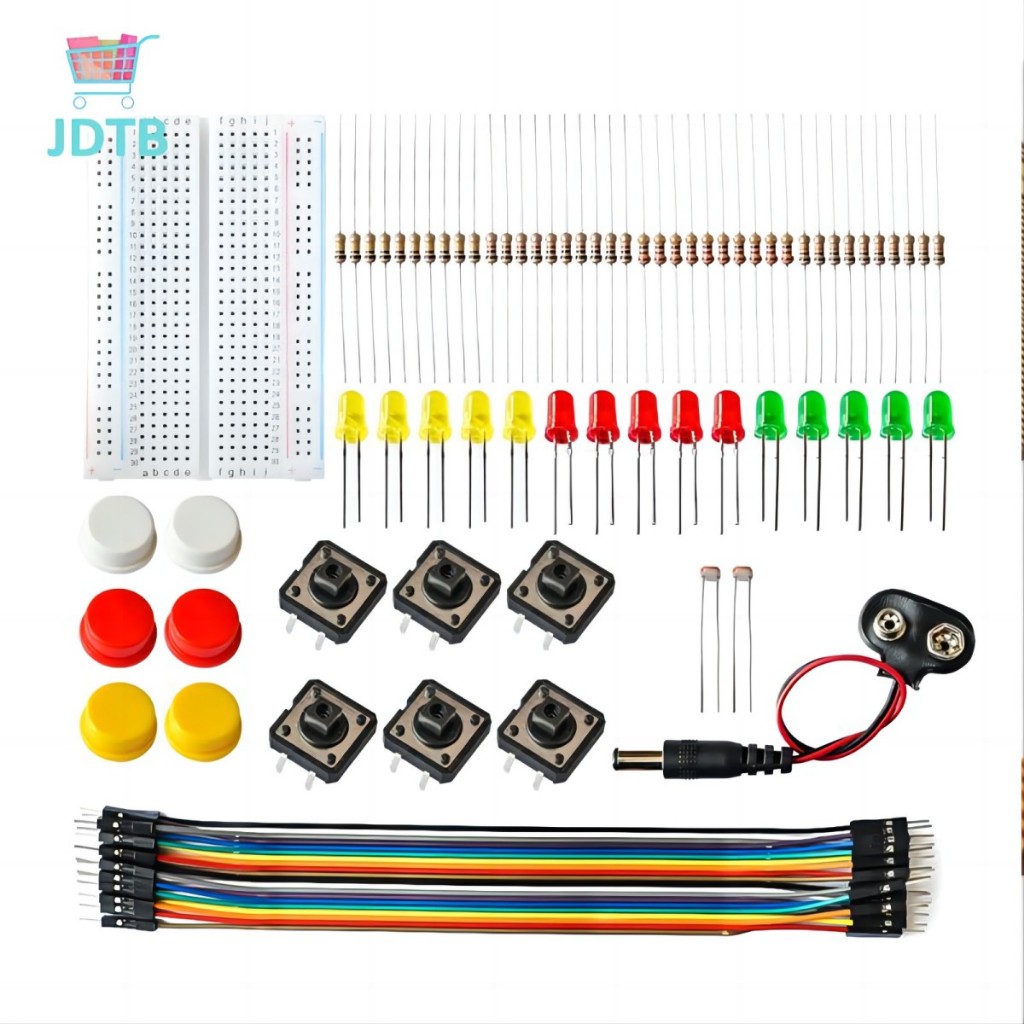 Basic Starter Kit For Arduino Uno R3 DIY Kit With Mini Breadboard Jumper Button | Shopee Philippines