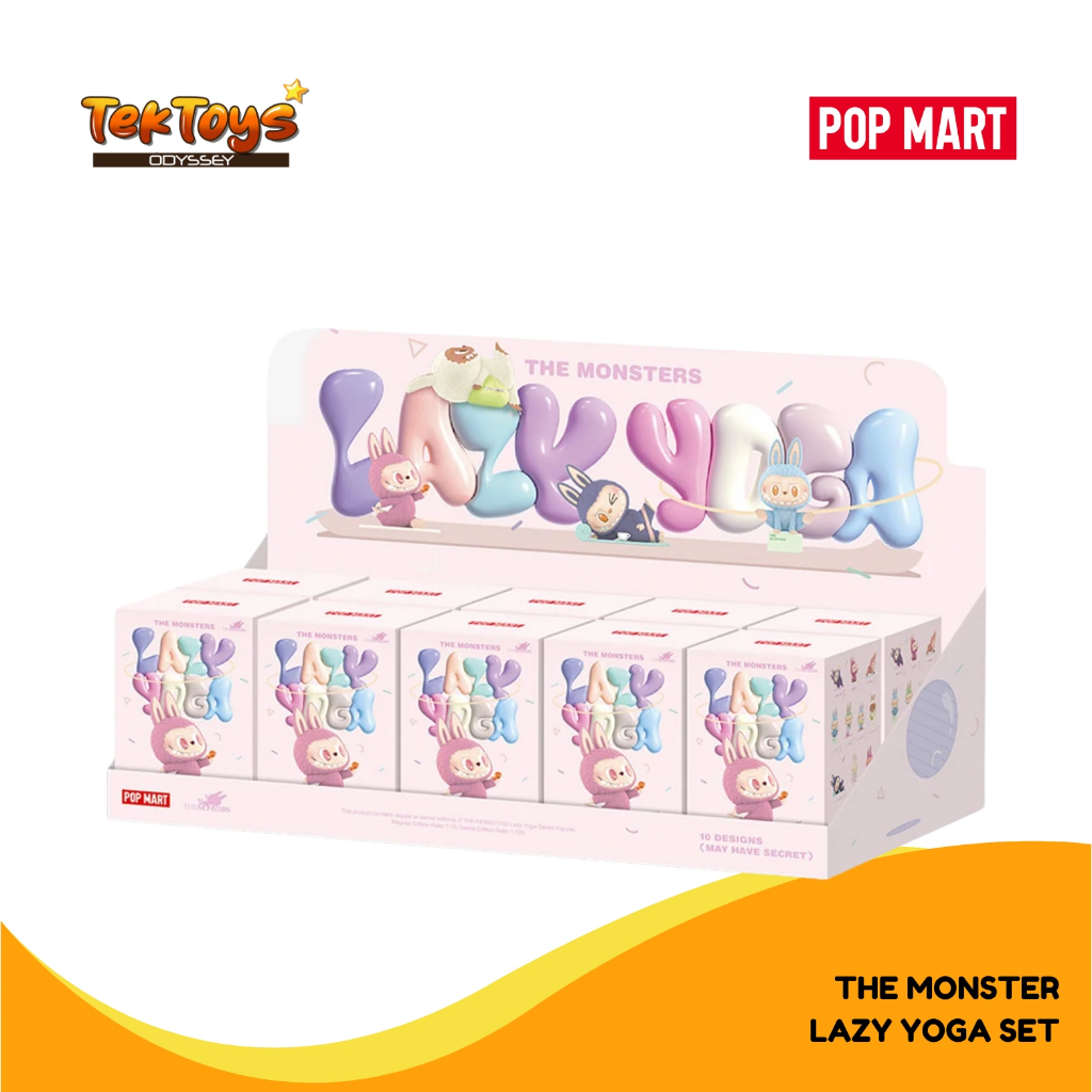 ORIGINAL POP MART THE MONSTER LAZY YOGA SERIES FIGURE (SET) | Shopee ...