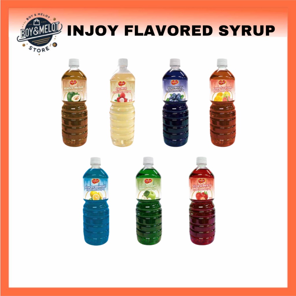 Injoy fruit flavor syrup 1L and 750g | Shopee Philippines