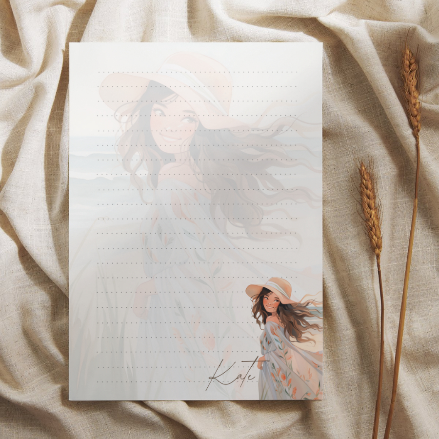 Personalized Notepads Summer Girls - Aesthetic and Minimal Notepad with ...