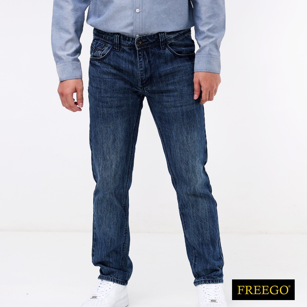 Freego Mens Denim Long Pants Slim Tapered GBB23-0048 | Shopee Philippines