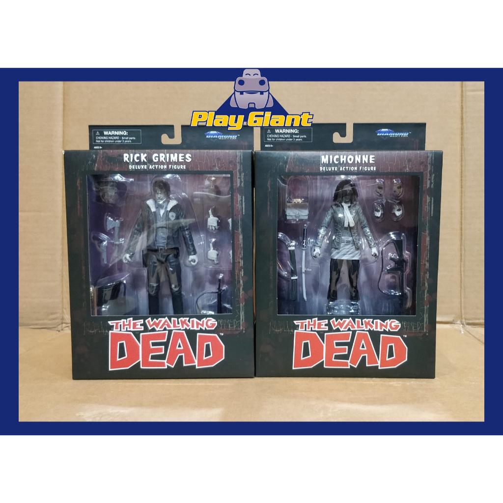 DST The Walking Dead Comic Series 1 Rick Grimes and Michonne SET Action Figures | Shopee Philippines