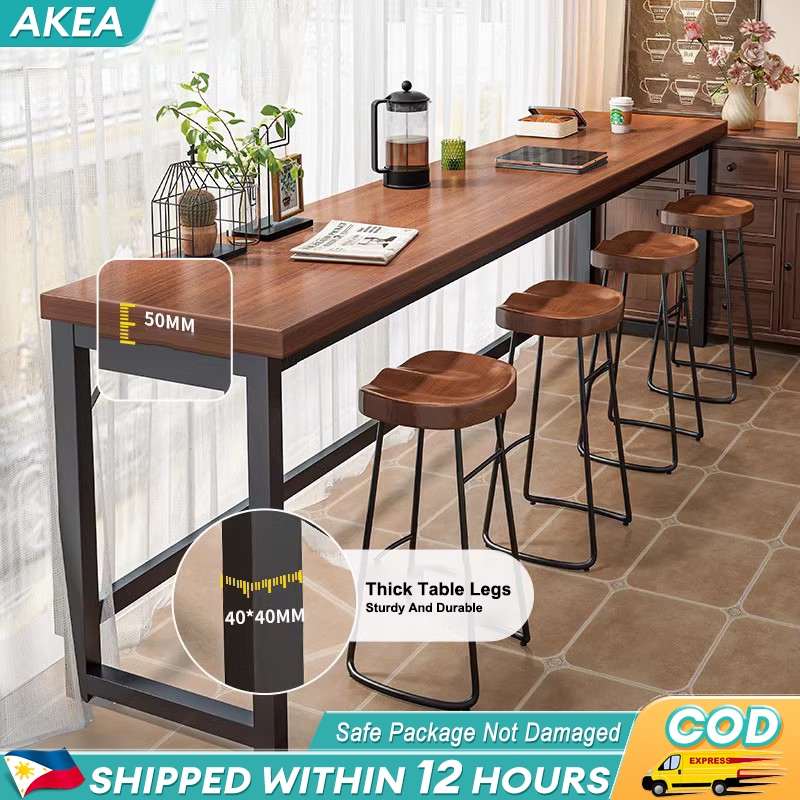 【Safe Package】Bar Table Family Living Room High Foot Table Long Table ...