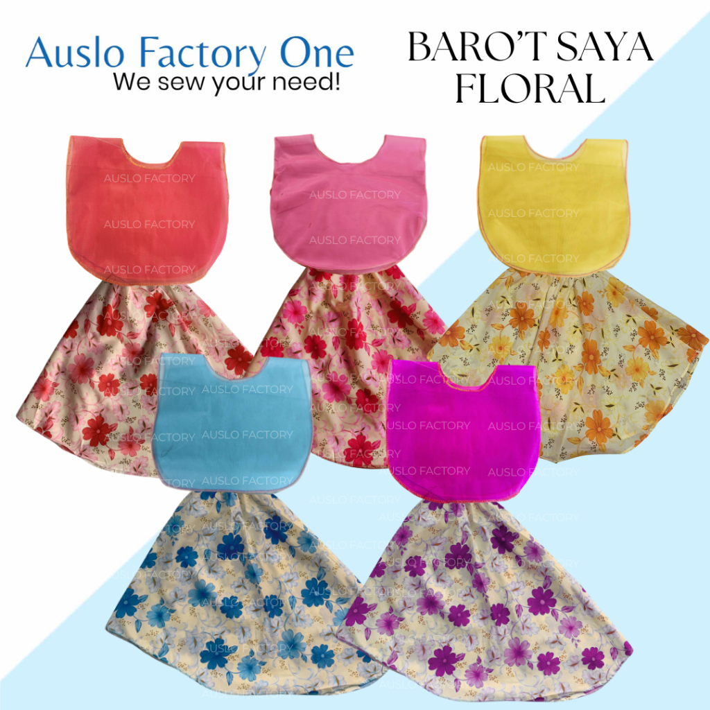 New Baro At Saya For Girls Saya Floral And Nylon Baro Top Attire For ...