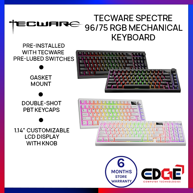 EDGE | TECWARE Spectre 96/75 RGB Mechanical Keyboard | Shopee Philippines