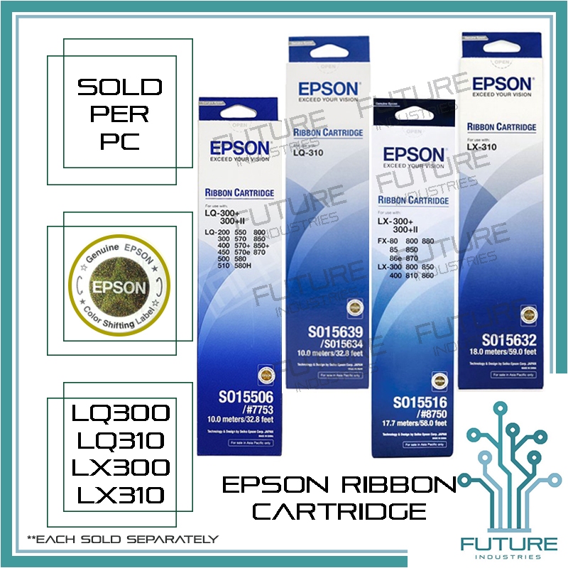 Epson Ribbon Cartridge DOT Matrix Printer Ribbon Epson LQ-310 LQ-300 ...