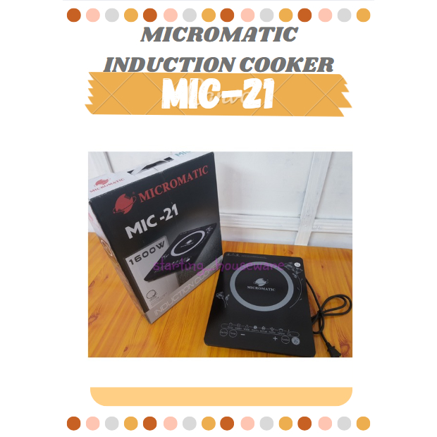 Micromatic MIC-21 1600watts 8 Multiple Cooking Functions Induction Cooker | Shopee Philippines
