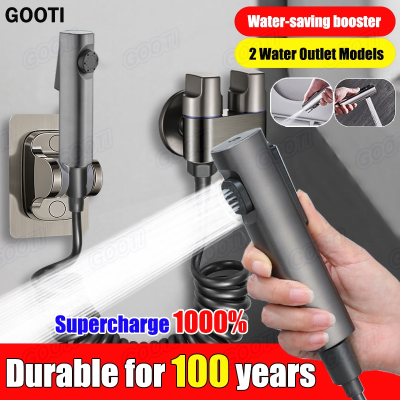 Handheld Bidet Sprayer Set Press Type Spray Gun For Toilet Kitchen ...