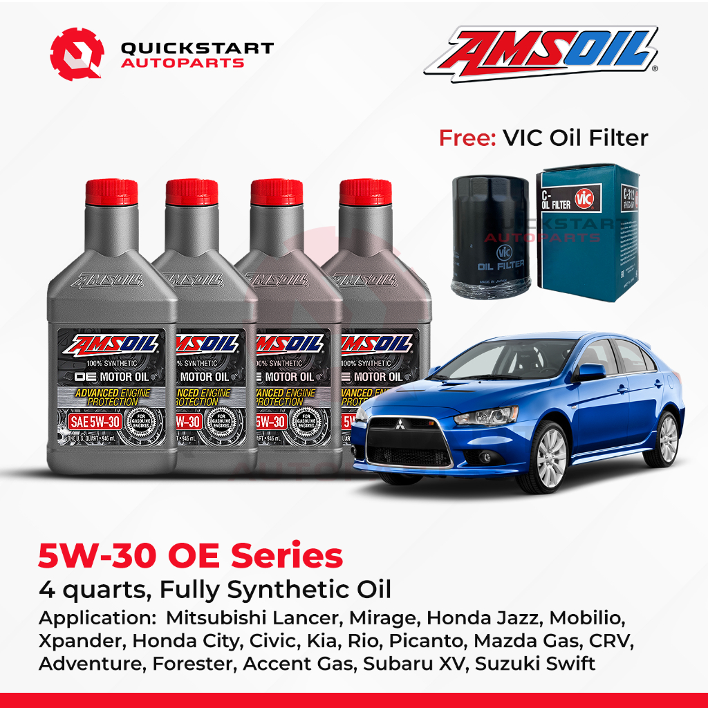 AMSOIL 5W-30 OE Gasoline Engine 4 Quarts (Honda, Mitsubishi, Subaru Forester & Kia) | Shopee ...