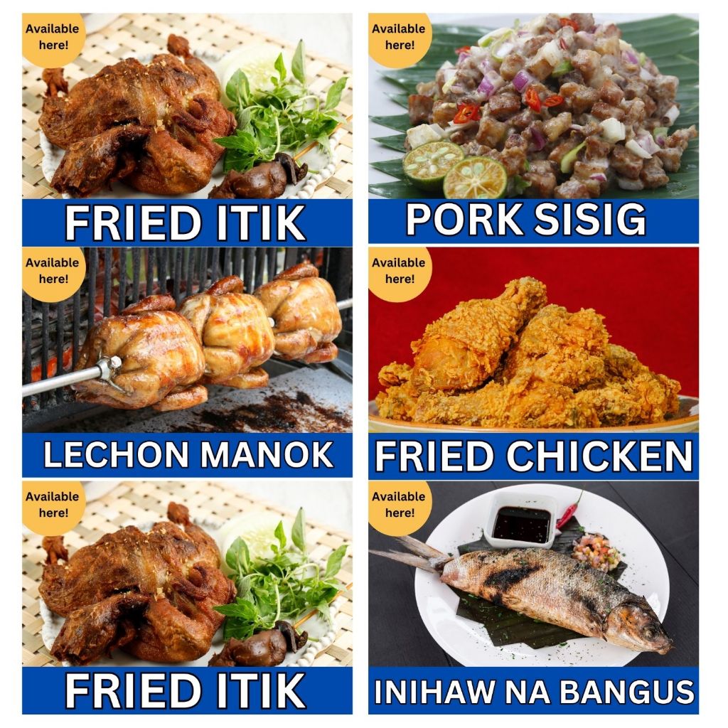 Paninda Signages Fried Chicken Itik Sisig Atbp (Laminated Signage and ...