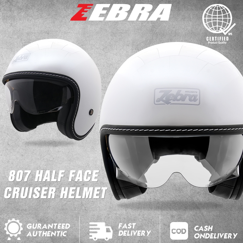 ZEBRA 807 CRUISER classic helmet for motorcycle retro helmet full face ...