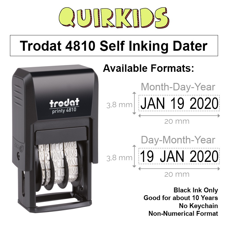 Trodat Printy Date 4810 Self Inking Stamp Dater | Shopee Philippines