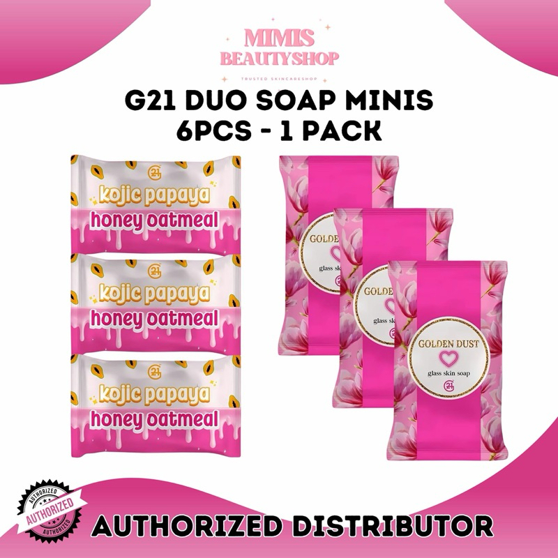 G21 Soap Minis | Kojic Papaya & Honey Oatmeal | Golden Dust Soap ...