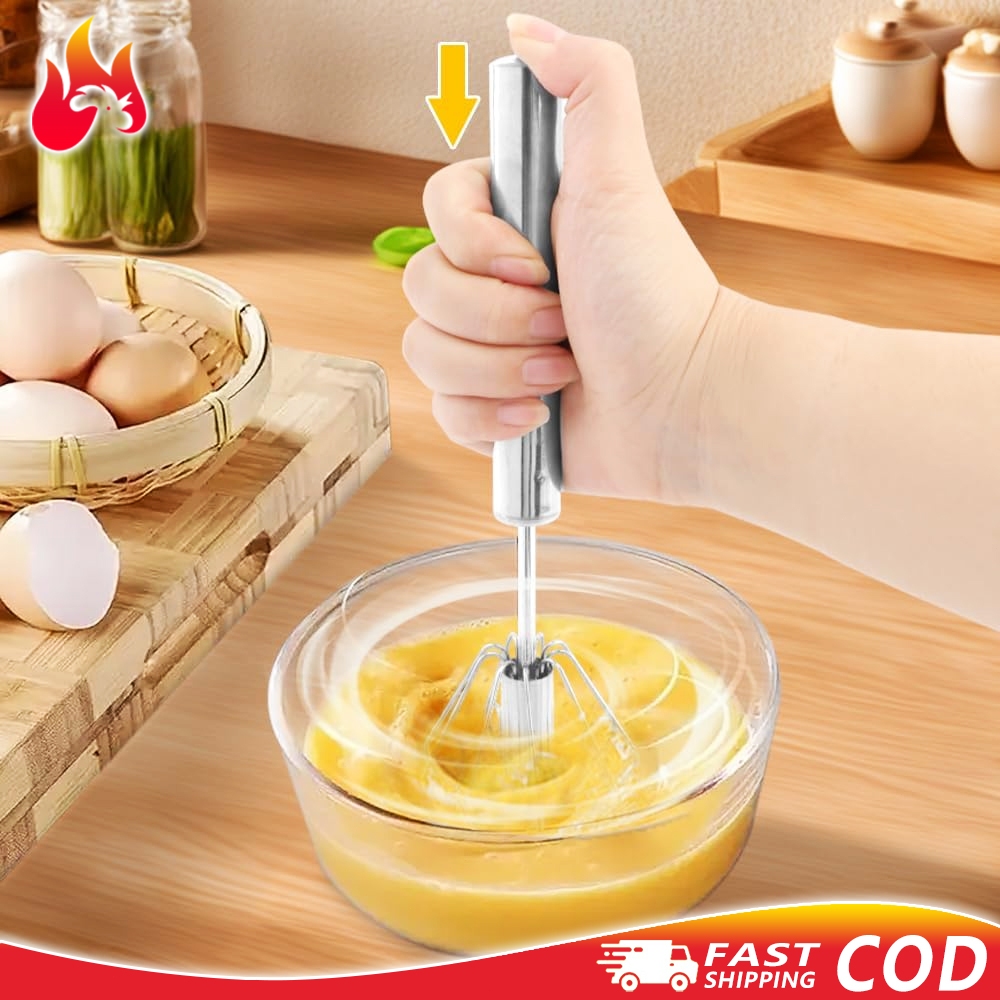 VK Semi-Auto Egg Beater 304 Stainless Steel Manual Hand Mixer Cream ...